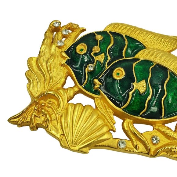 Doreen Ryan | Jewelry | Doreen Ryan Swimming Fish Brooch Gold Plate ...